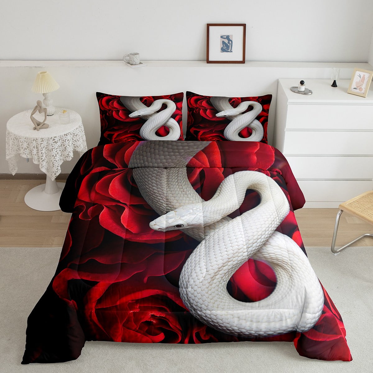 White Snake Hide Bedding,African Tropical Desert Wild Animal Down ...