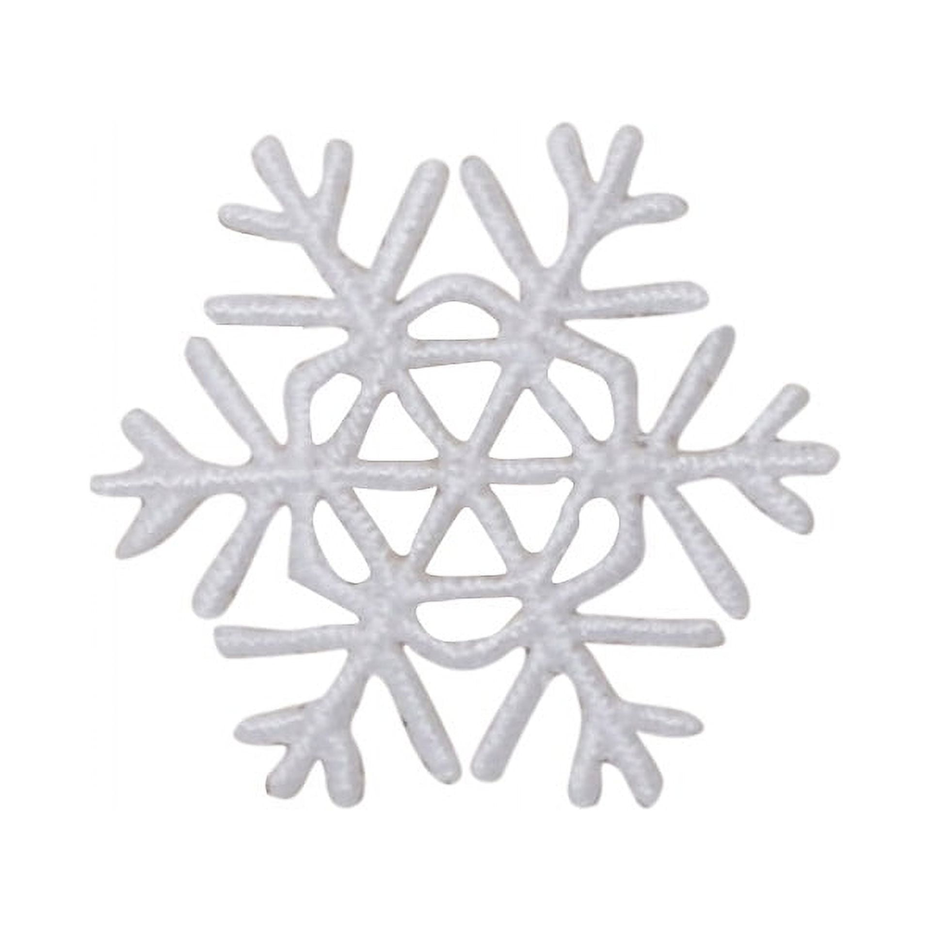 White Snowflake - Iron on Applique/Embroidered Patch - Walmart.com