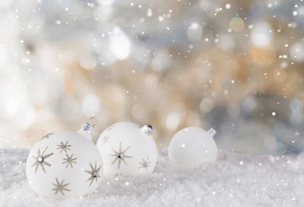 White Snowflake Sequins Light Bokeh Winter Christmas Birthday Photo Background Photographic ...