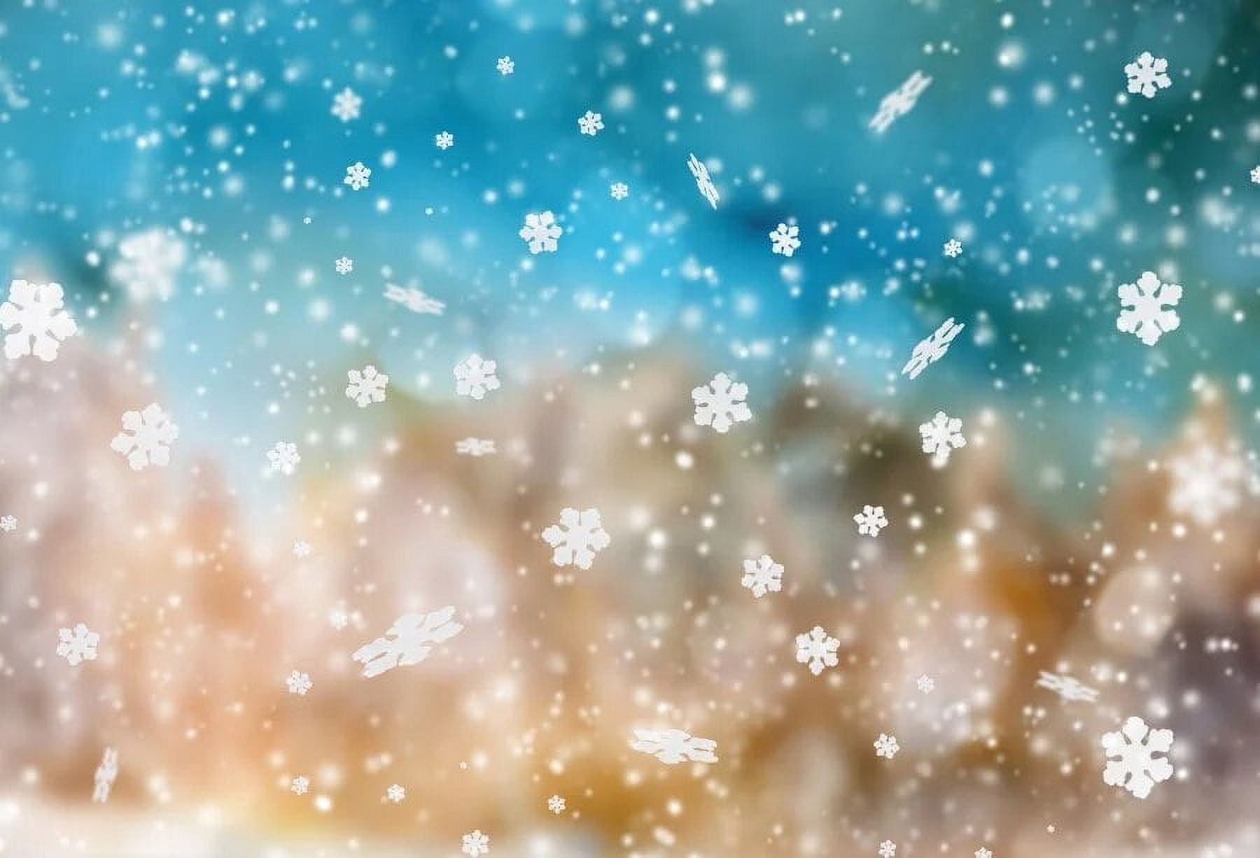 White Snowflake Sequins Light Bokeh Winter Christmas Birthday Photo ...