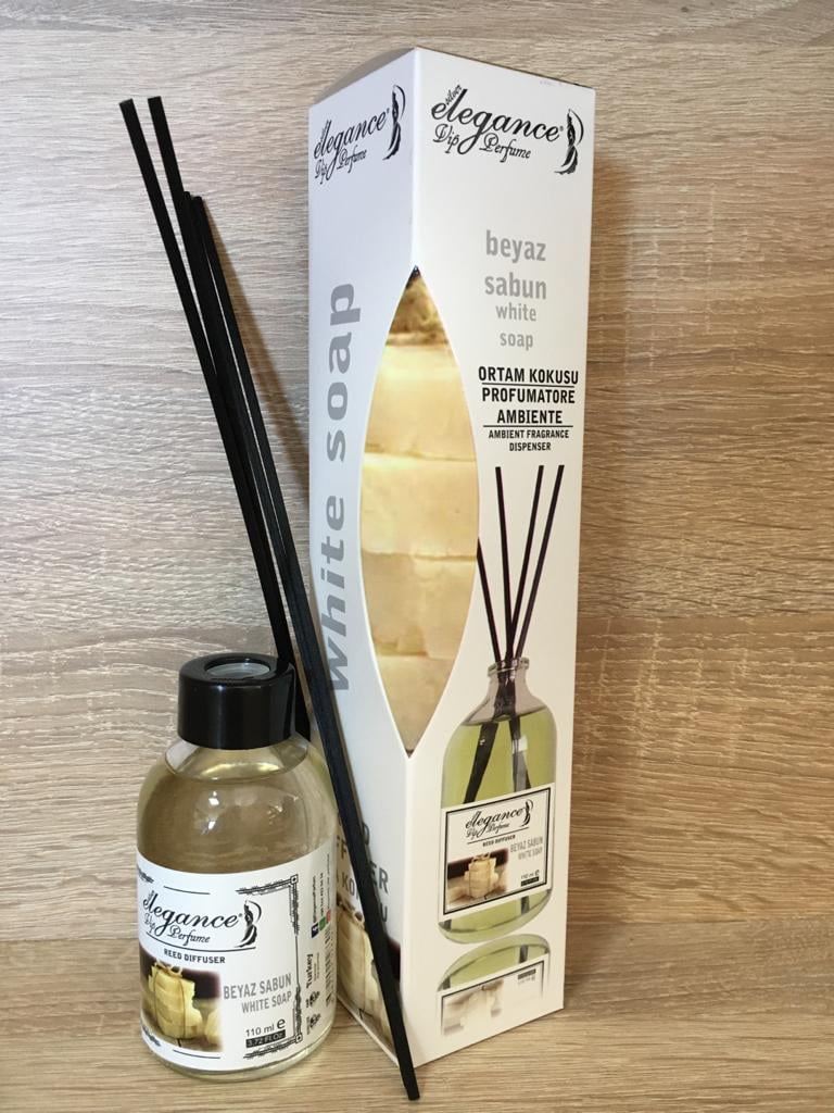 White Soap / Beyaz Sabun / Black Natural Bamboo Scented Sticks Reed ...