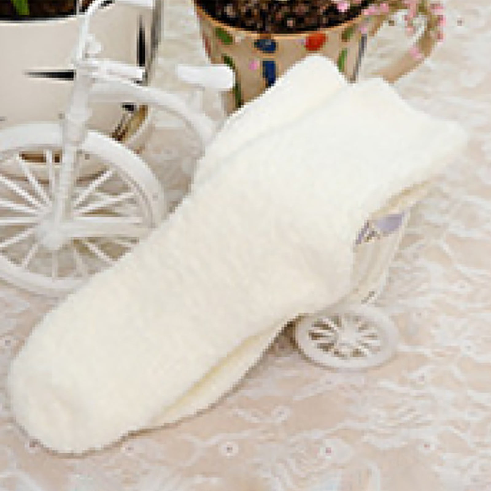 White Socks Women Fuzzy Fluffy Cozy Slipper Socks Warm Soft Winter ...