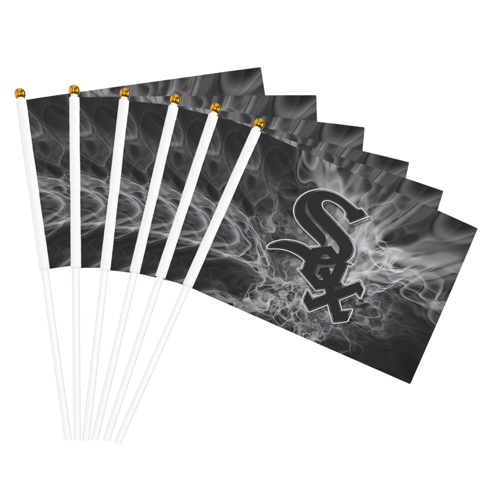 White_Sox Baseball Team Custom Double Sided Hand Waving Flag Multi-Pack ...