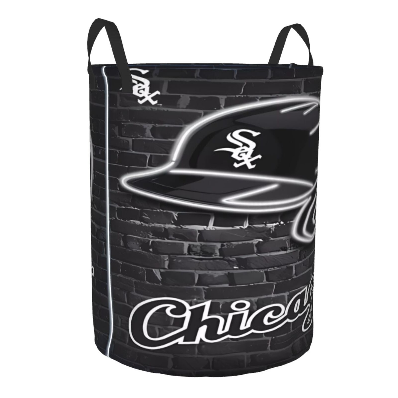 White_Sox Baseball Team Round Single Layer Laundry Basket, Cute Boys ...