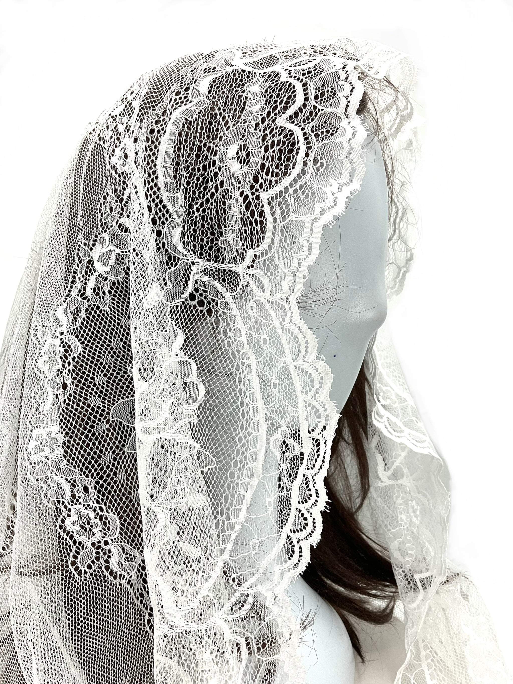 White Spanish Veil 4' x 2' Velo Blanco - Walmart.com