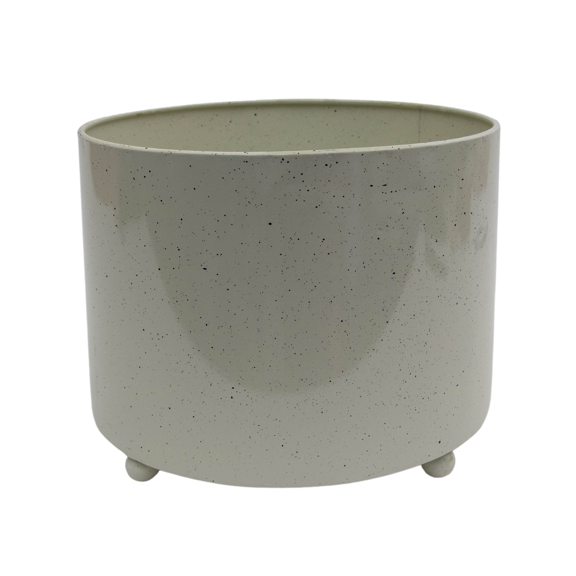 White Speckled Metal Planter - Foreside Home & Garden - Walmart.com