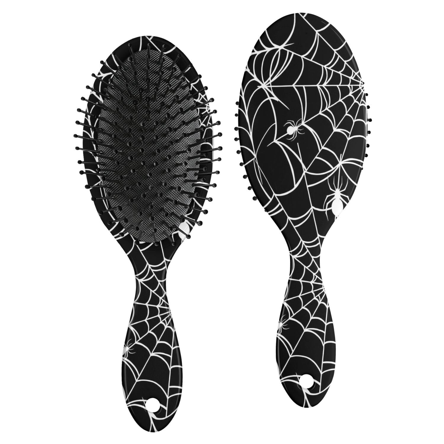 White Spider Webs and Spiders Hair Brush,Girls Detangling Hair Brush ...