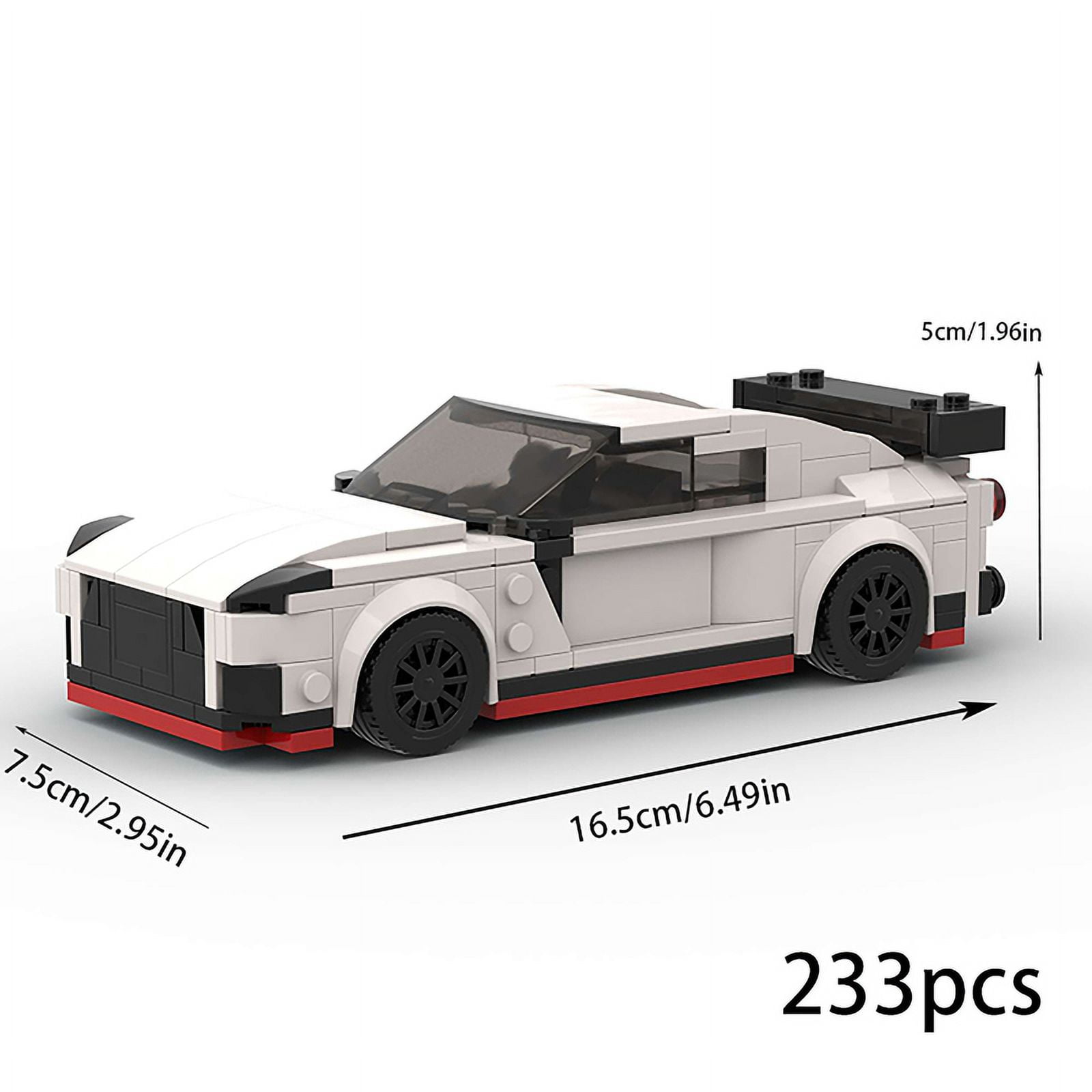 White Sports Car MOC Building Blocks,Speed Champions Cars Toy Building ...