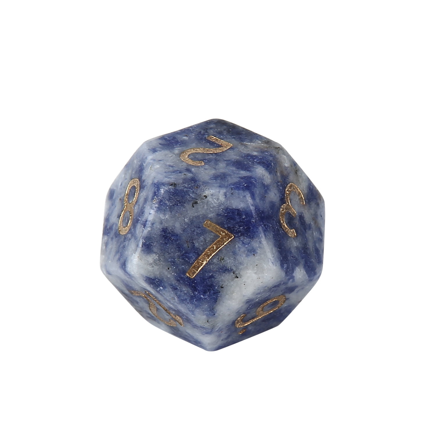 White Spot Sapphire Dice Hand-Carved Gemstone Dice D4 D6 D8 D10 D12 D20 ...