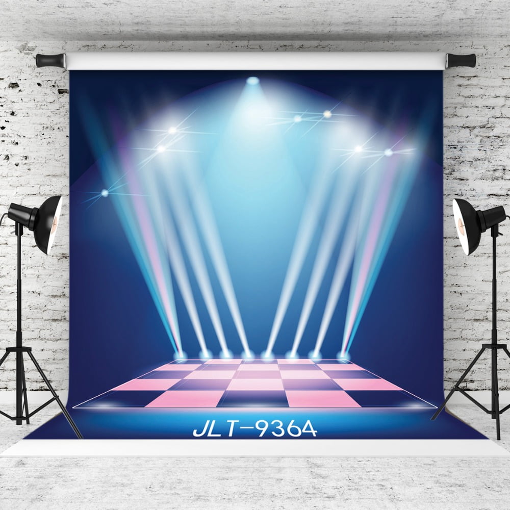 White Spotlight Stage Vinyl Photographic Background for Birthday Party ...