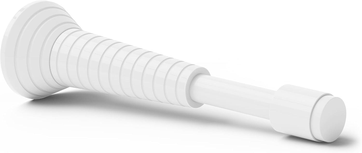 White Spring Door Stop, 4.3 in Door Stoppers for Bottom of Door ...