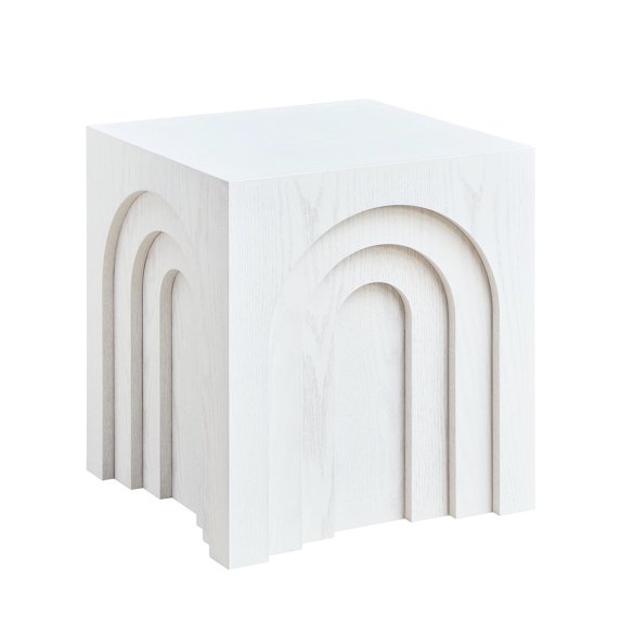 White Square Accent Table / Complement Decor in Primary Living Space ...