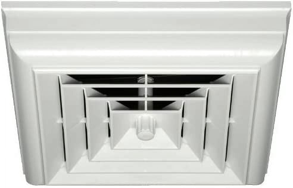 White Square Capital Crown Ceiling Diffuser 8-7-6 in. Boot & Damper ...