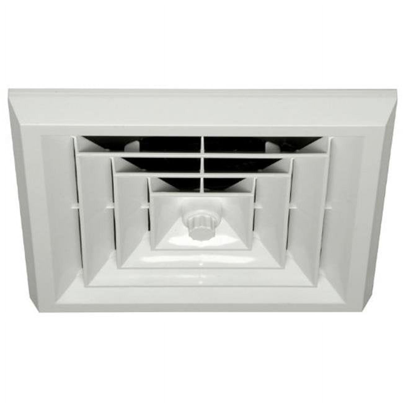 White Square Ceiling Diffuser 8-7-6 in. Reducing Boot and Rotary Damper ...