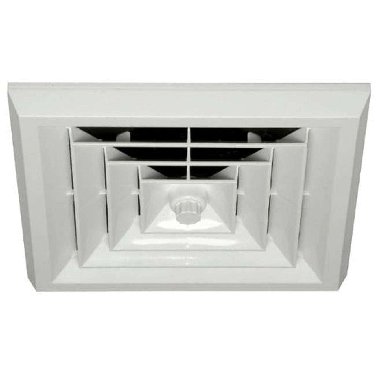 White Square Ceiling Diffuser with 6 in. Boot and Rotary Damper ...
