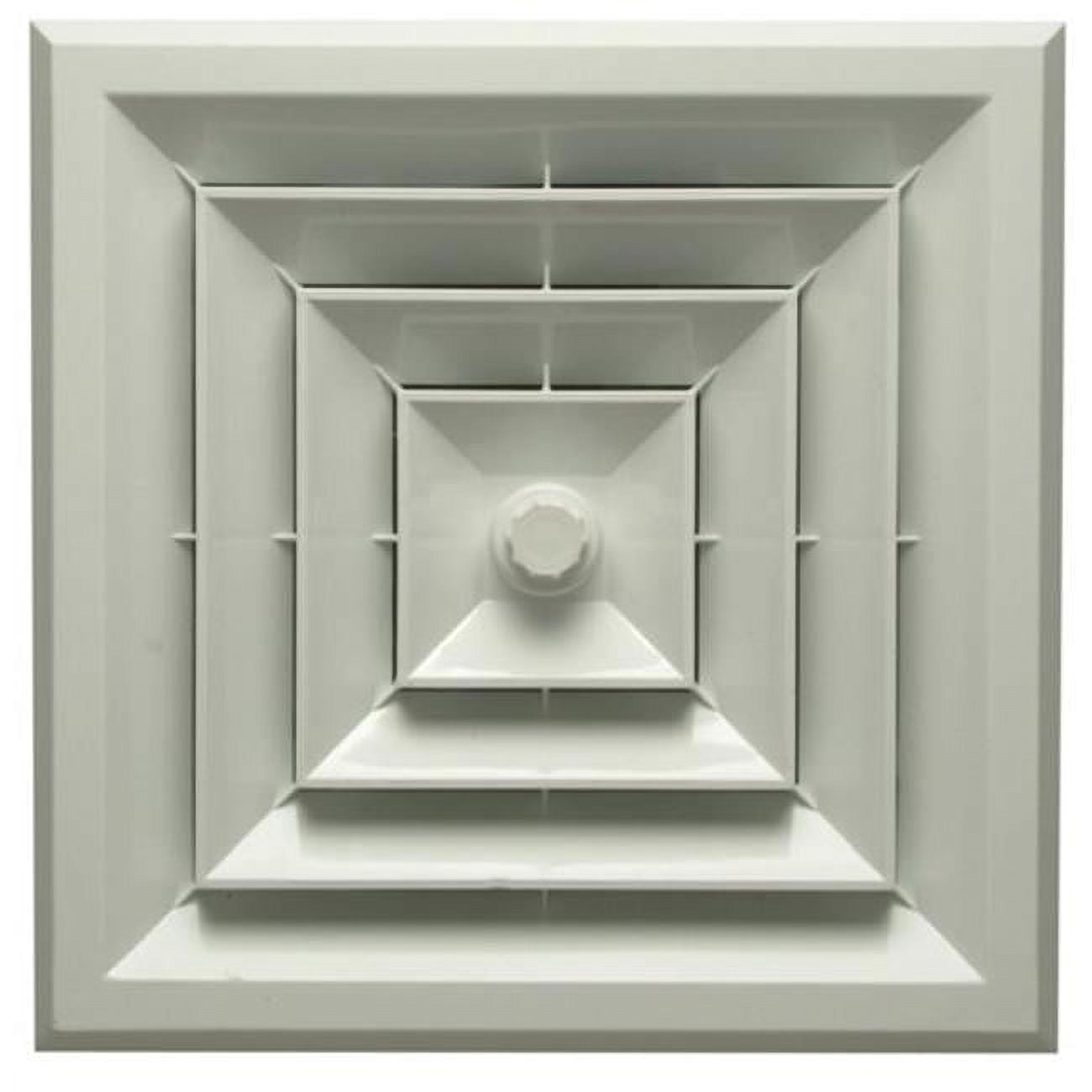 White Square Ceiling Diffuser with 8 in. Boot and Butterfly Damper - Walmart.com