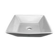 White Square Countertop Vessel Bathroom Sink 16.5" Renovator's Supply ...