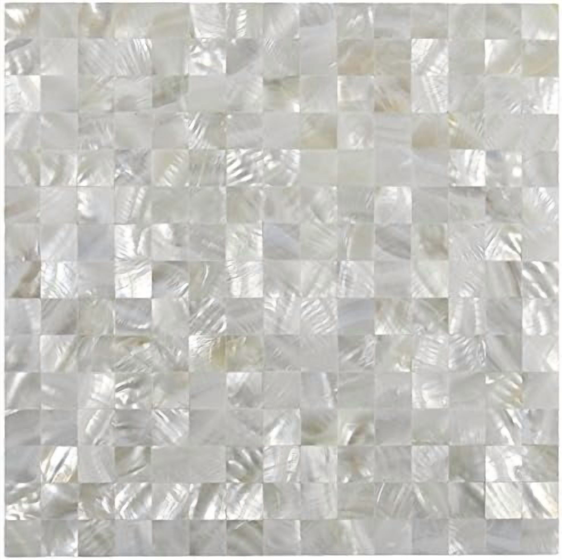 White Square Groutless Pearl Shell Tile 1 sq.ft$$Tools & Hardware Other ...