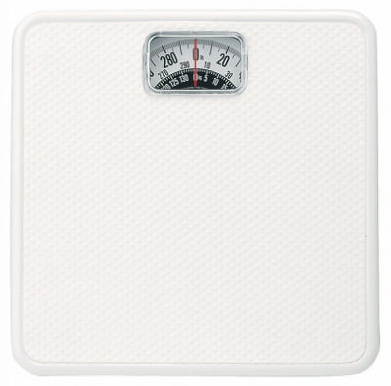 White Square Mechanical Bath Scale White Ribbed Mat, Each - Walmart.com