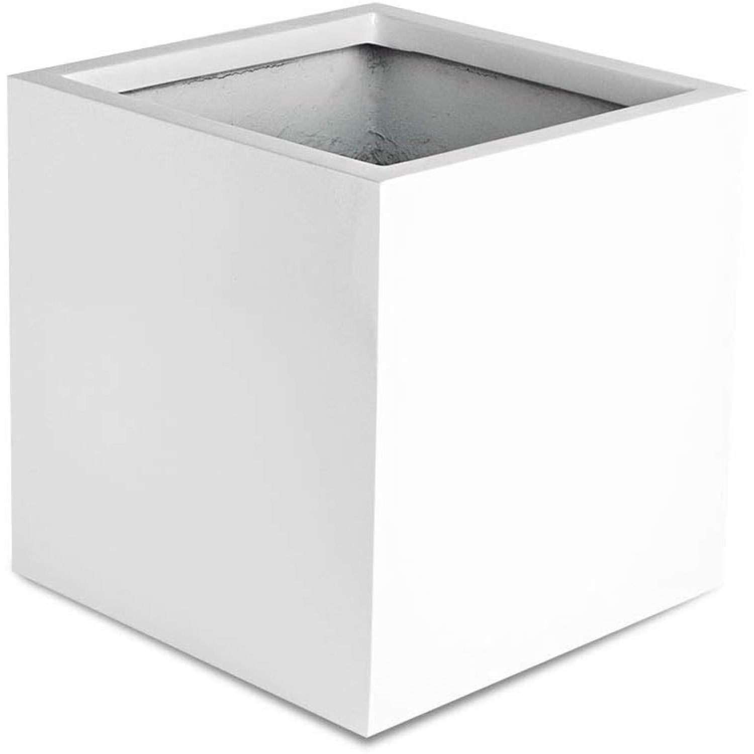 White Square Planter Cube Shaped Flower Pot - 12" H X 12" L X 12" W ...