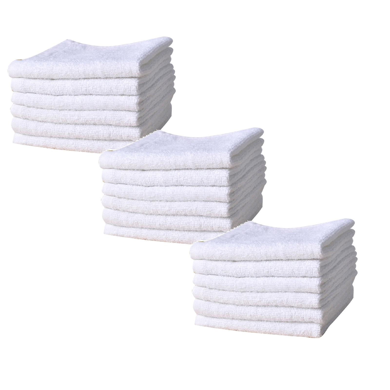 White Square Towel Cotton hand towels for Spa bathroom Hotel Catering ...