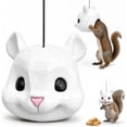 White Squirrel Head Hanging Feeder Plastic Mask Style Wildlife Snack ...