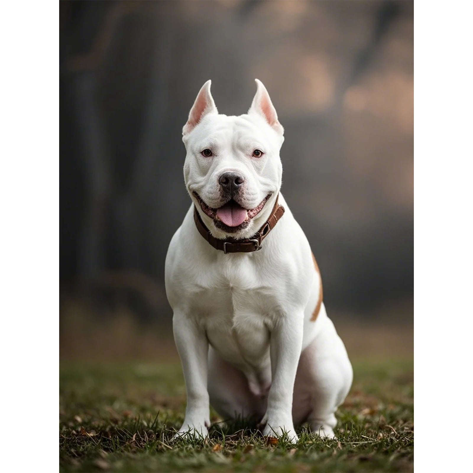 White Staffordshire Bull Terrier Diamond Painting DIY Kits 5D Diamond ...