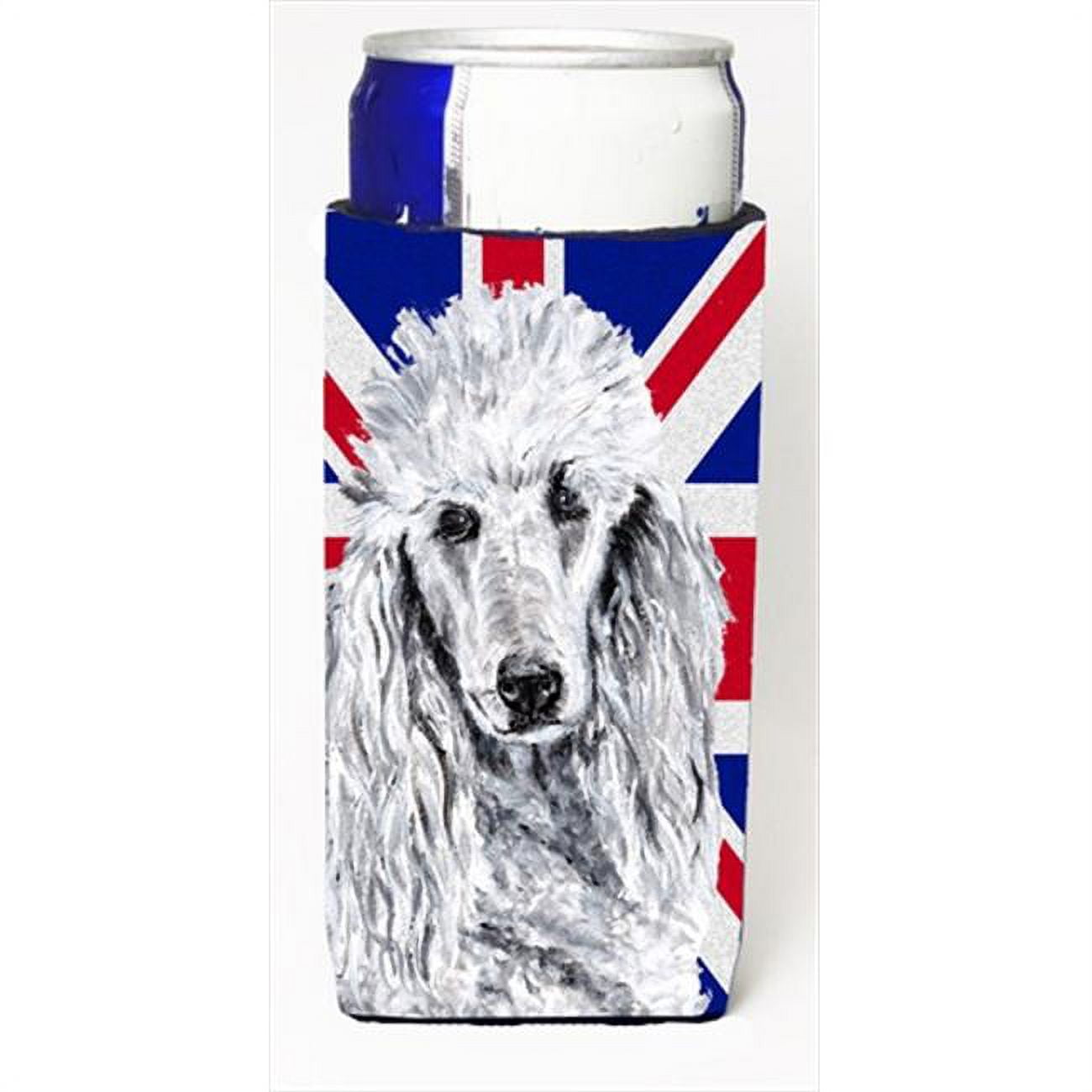 White Standard Poodle With English Union Jack British Flag Michelob ...