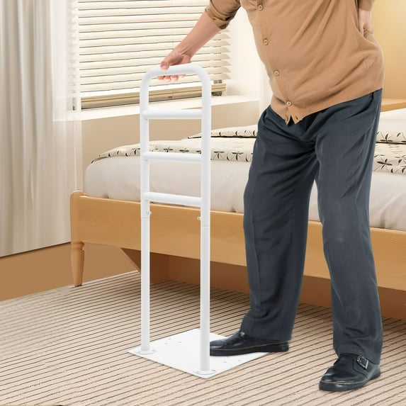 White Steel 102cm Sofa Stand Handrail Old People Get Up Walker ...