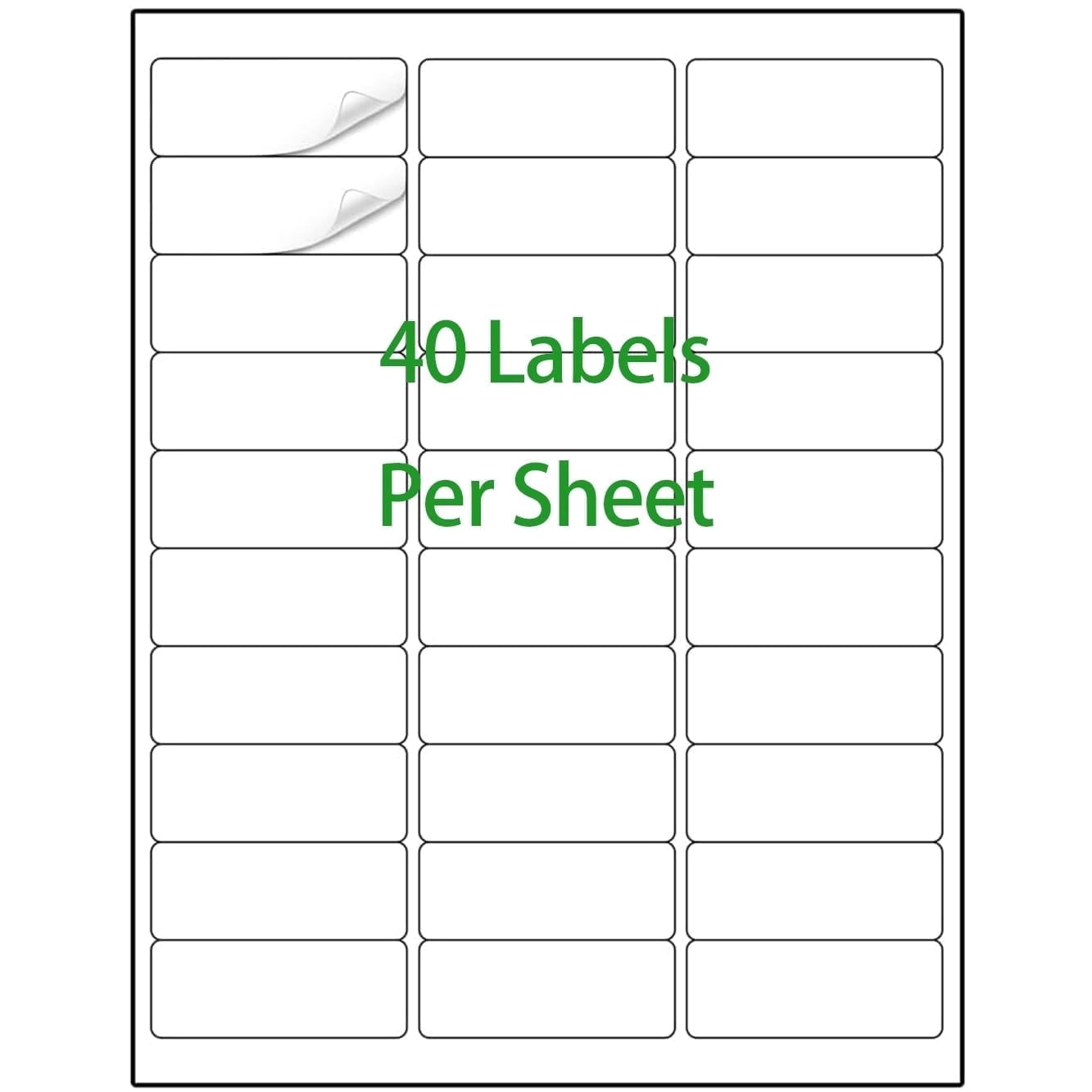 A4 Address Shipping Labels, White Sticker Label Sheets for Laser ...