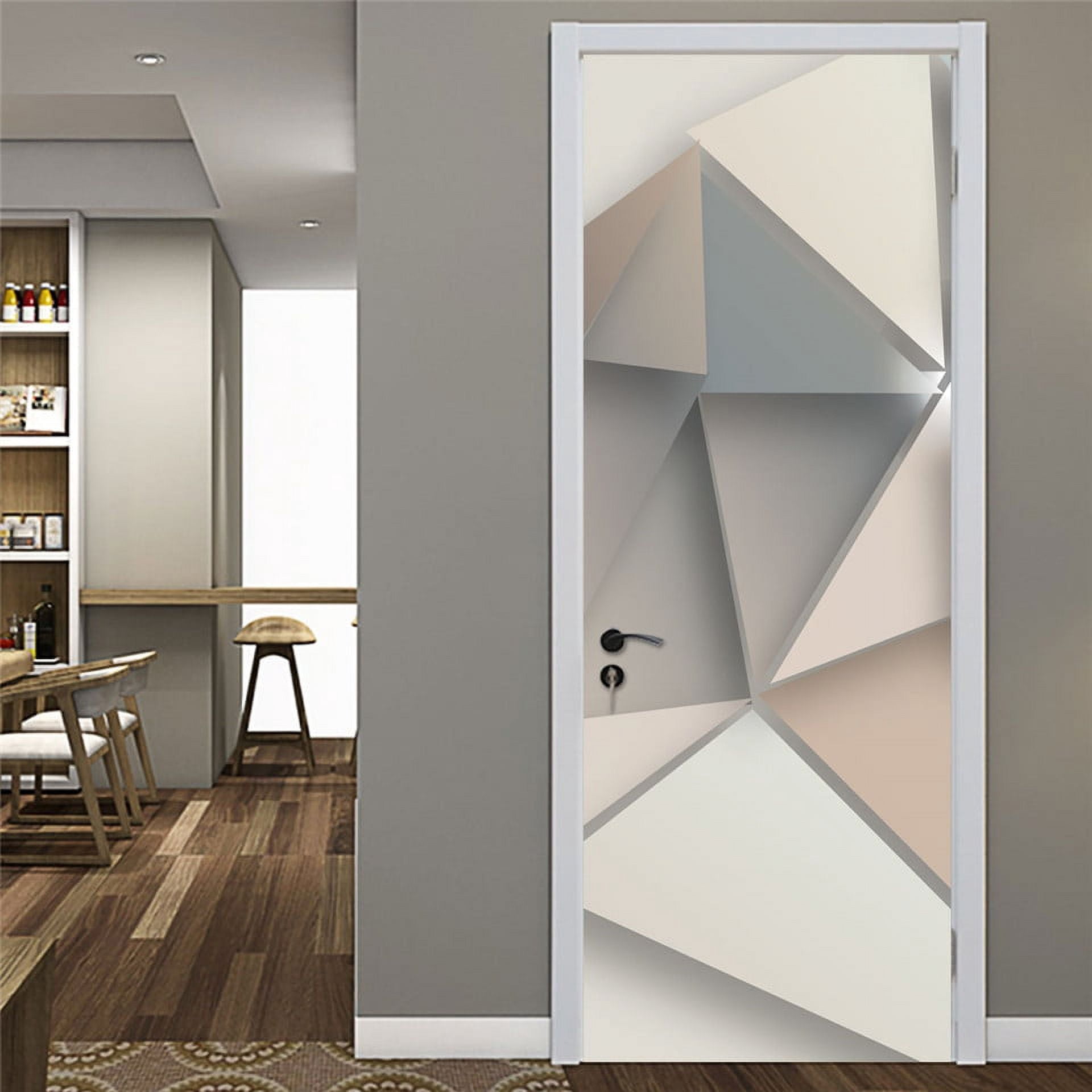 White Stickers on the Doors Home Decor Poster PVC DIY Self-adhesive ...