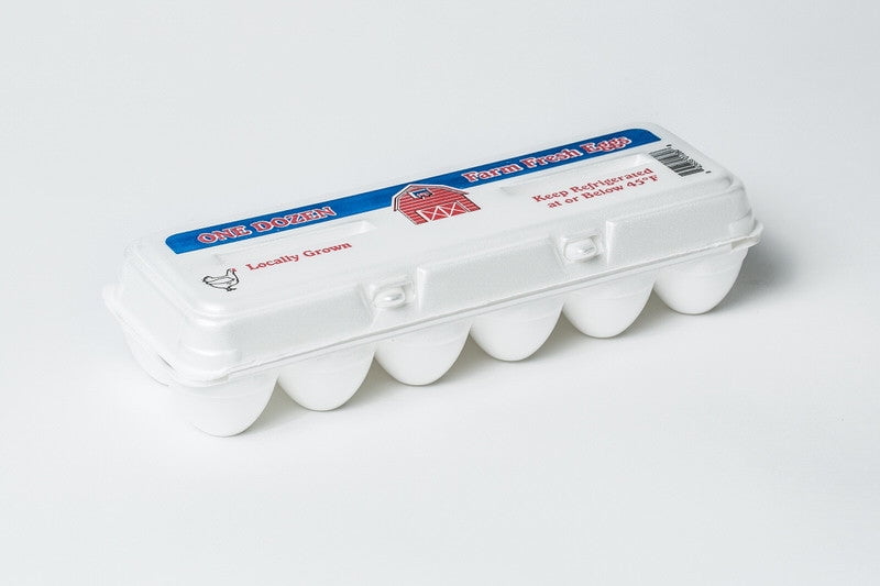 White Stock Foam Egg Cartons "Farm Fresh Eggs" w/ FREE SHIPPING* Eggs ...