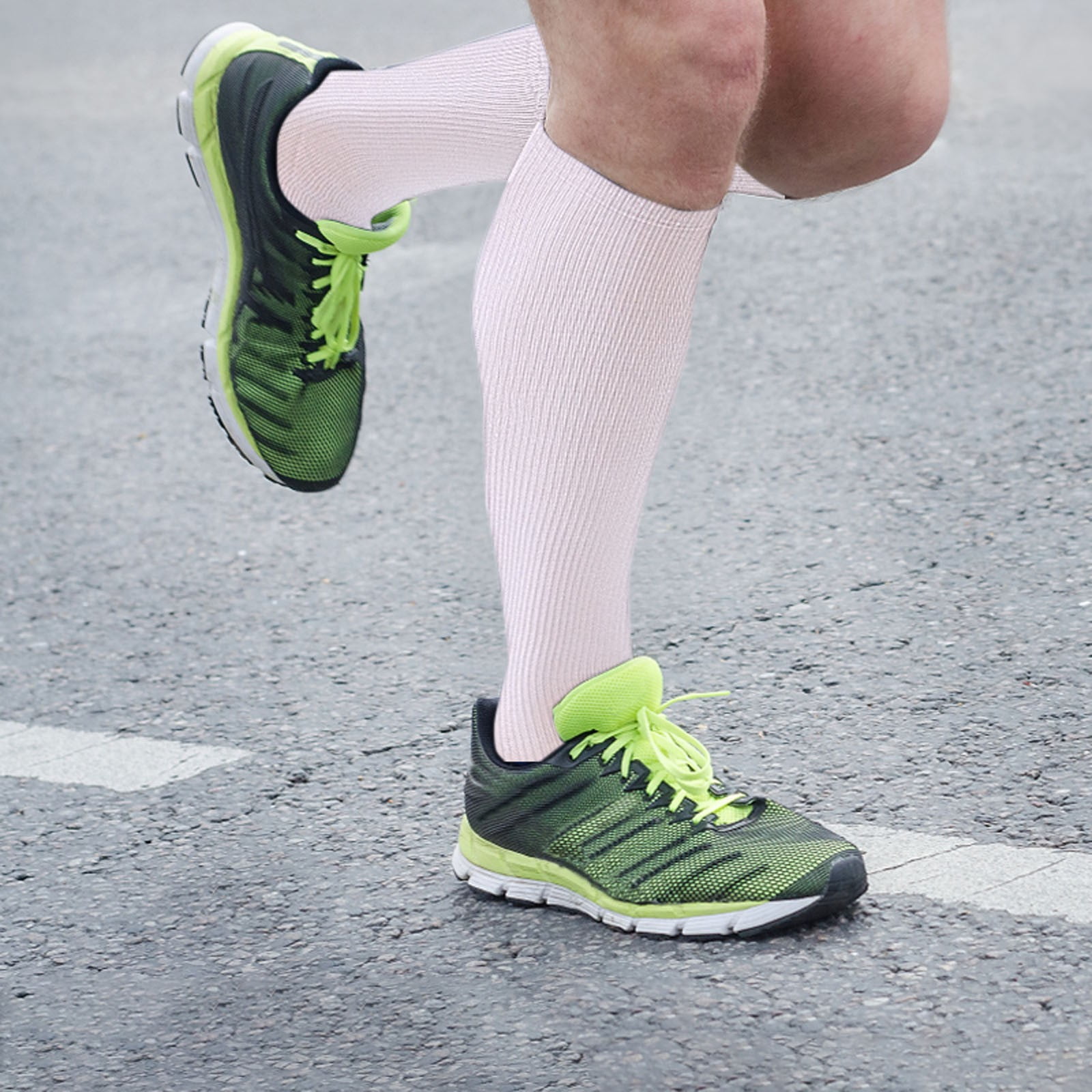 White Stockings Compression Socks for Men & Women Graduated Knee High ...