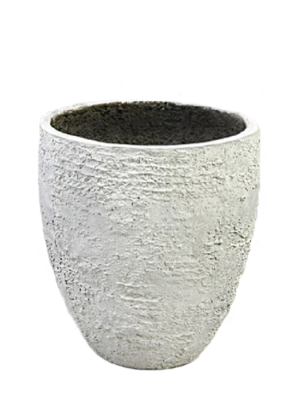 White Stone Planter with Rustic, Hand-crafted Texture, Large - Walmart.com