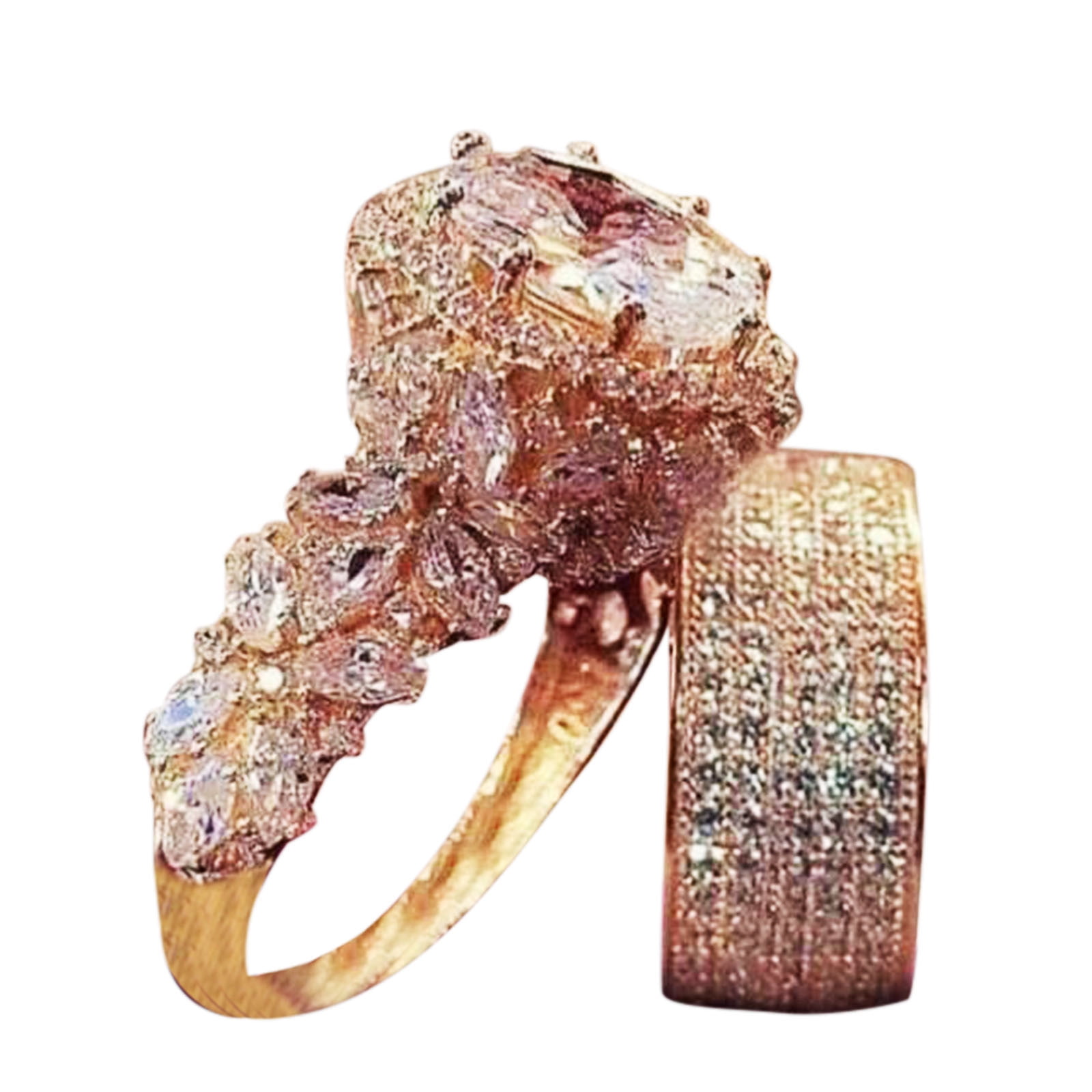 White Stone Ring, Handmade Cut, Wedding en Rings for Teen Girls Size 8 ...