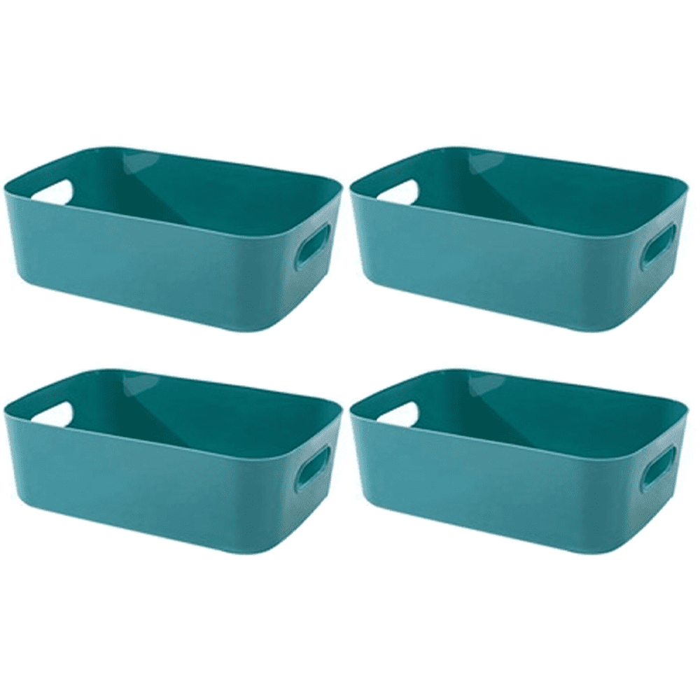 White Storage Bin with Handles,Large Capacity Organizer,Multi-Use ...