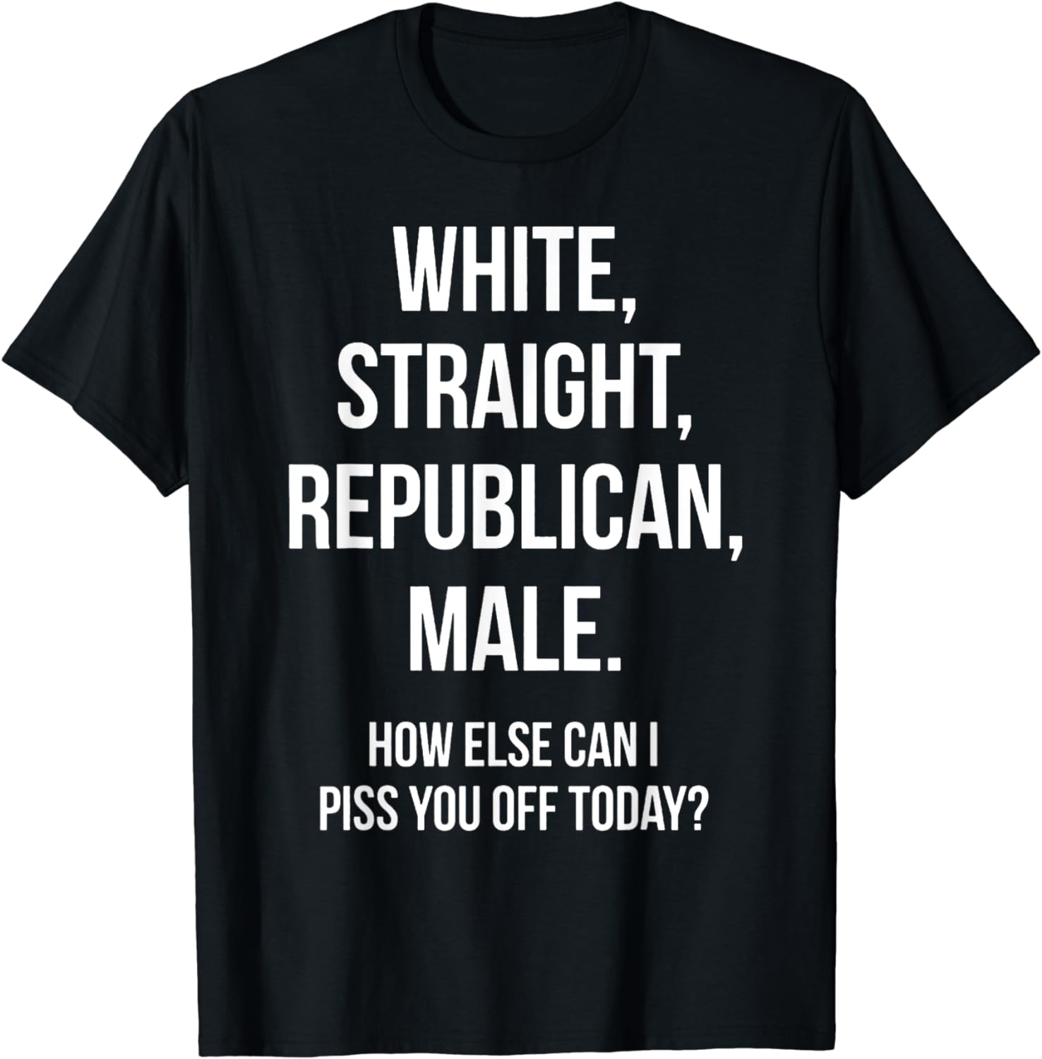 White, Straight, Republican, Male - Funny Republican T-Shirt - Walmart.com