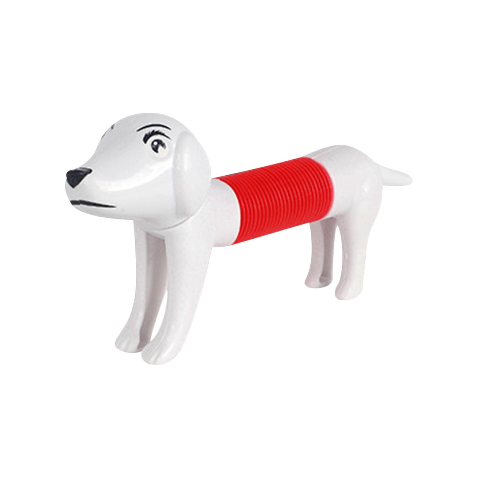 White Stretchy Tube Dog Toy Expandable Sensory Fidget Toy For Stress ...