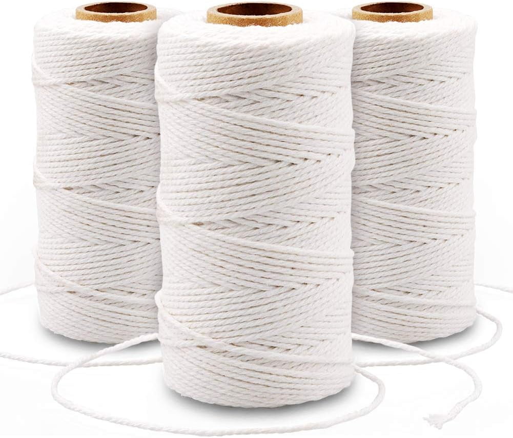 White String,2MM White Cotton String,656Feet Cotton Bakers Twine String ...