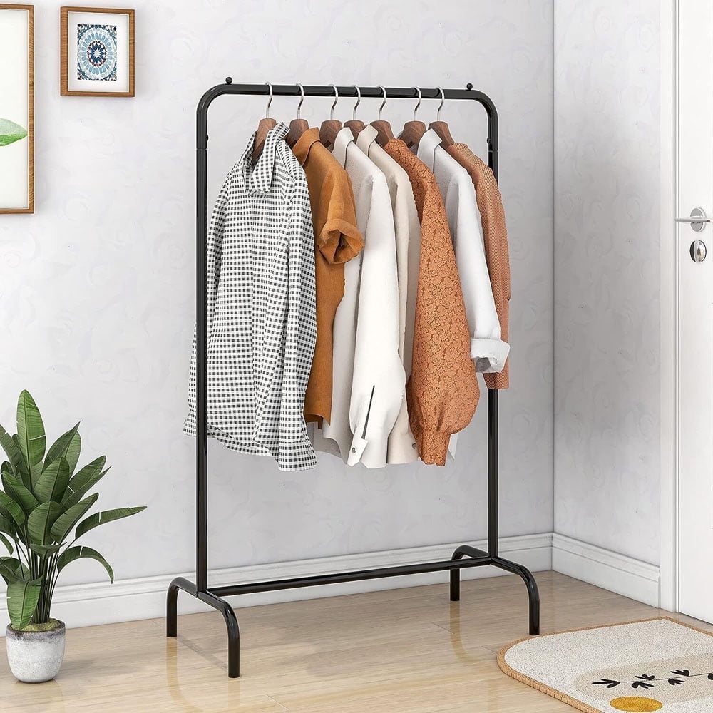 White Sturdy Clothes Rail Rack Storage Garment Shelf Display Hanging ...