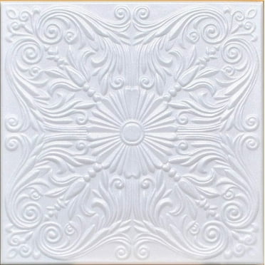 Abyssaly Stick-On Ceiling Tiles -16 Pack, Foam, Covers 21 Sq.Ft,White ...