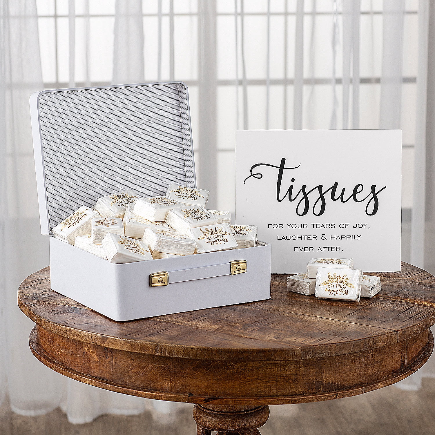 Fun Express White Suitcase Tissue Favor Kit for Wedding Party, 50 Packs ...