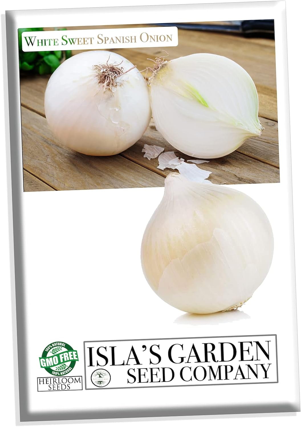 White Sweet Spanish Onion Seeds, 500 Heirloom Seeds Per Packet, Non GMO ...
