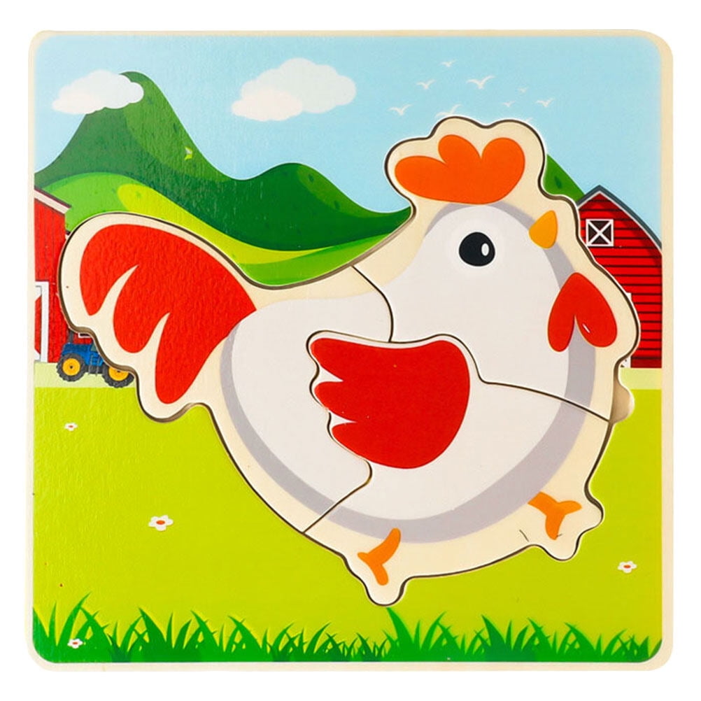 White Synthetic Material Hen Puzzle Toy for Playing Cultivates Kids ...