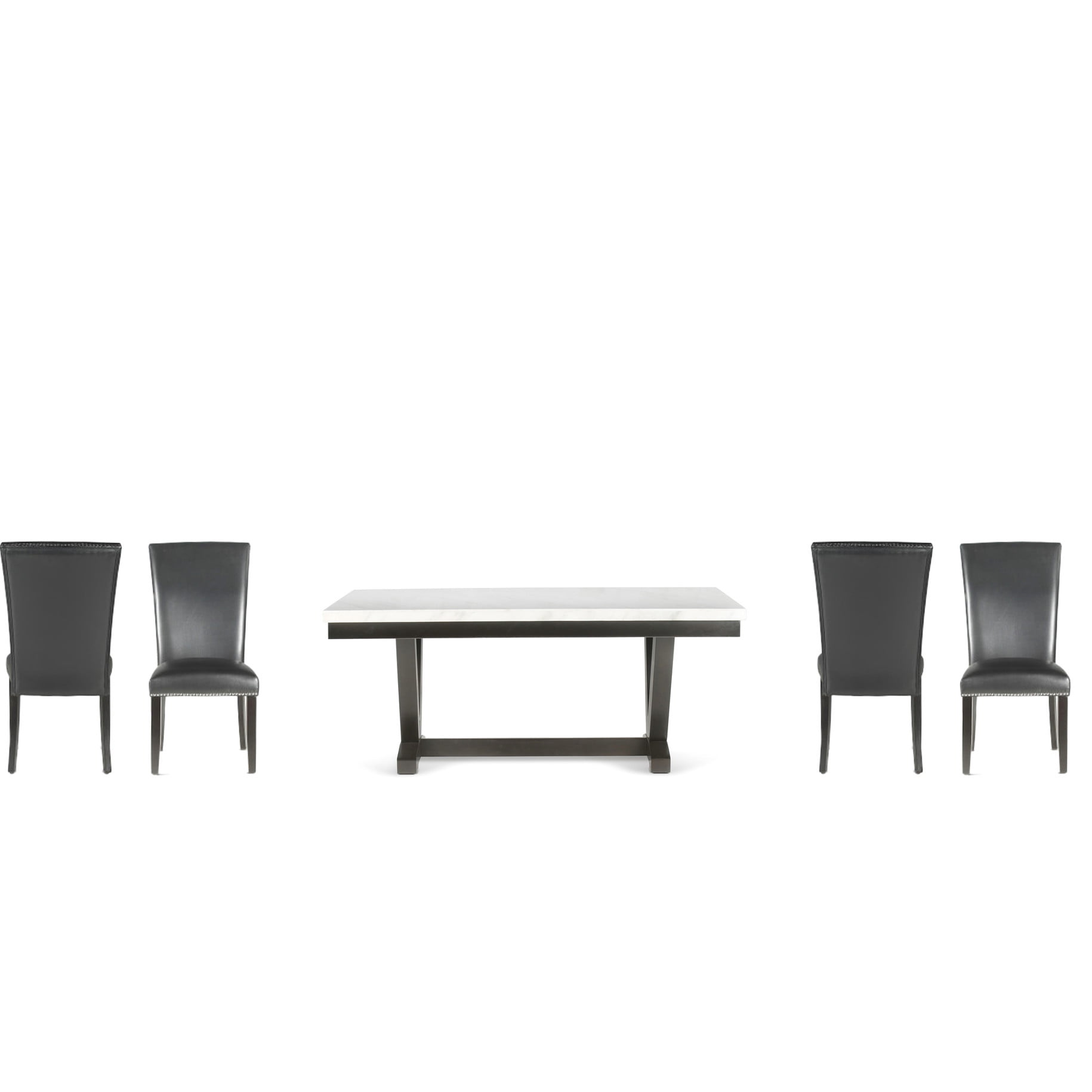White Table - One - Piece Marble Veneer - Formal Dinner - High - End ...