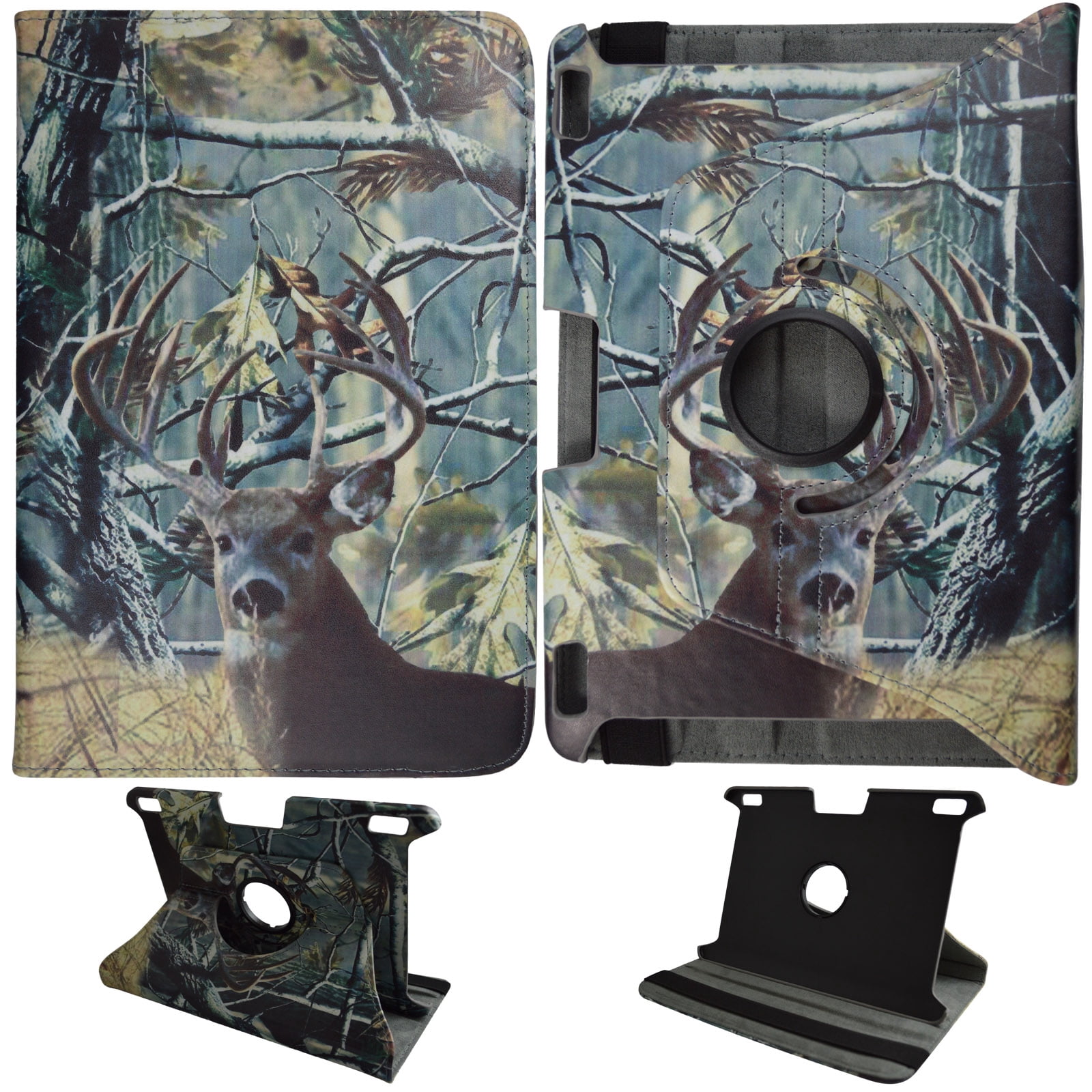 White Tail Deer Camo Kindle Fire HDX 8.9 inch PU Leather Folding Tablet ...
