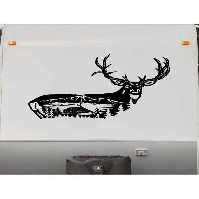 White Tail Deer Camper Trailer Decals Replacement Stickers CRV13 ...