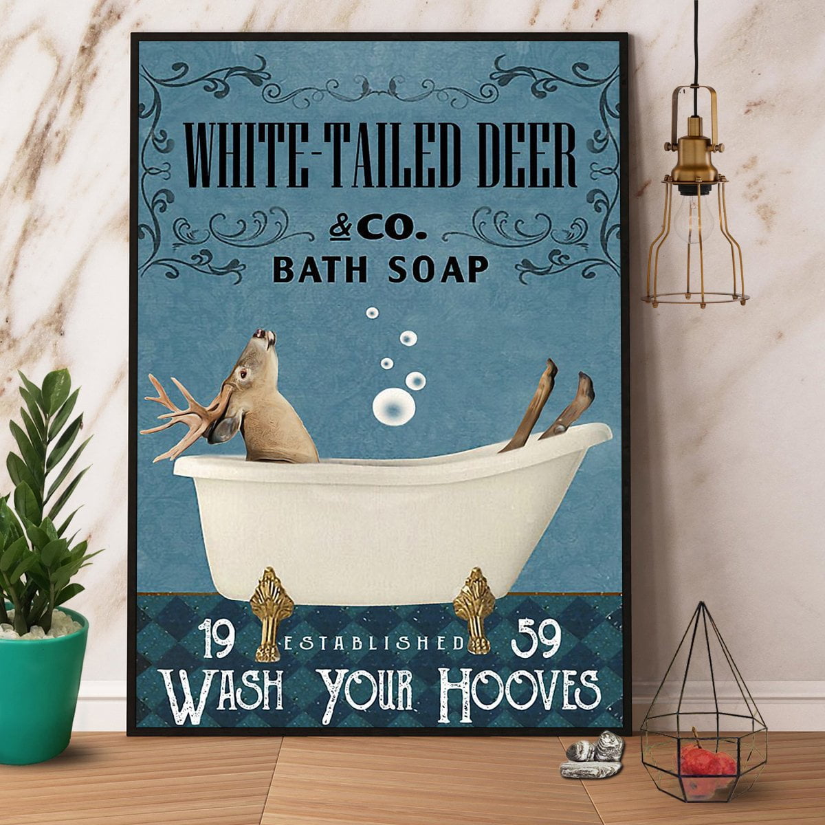 White-Tailed Deer Bath Soap Company Wash Your Hooves Vertical Paper ...