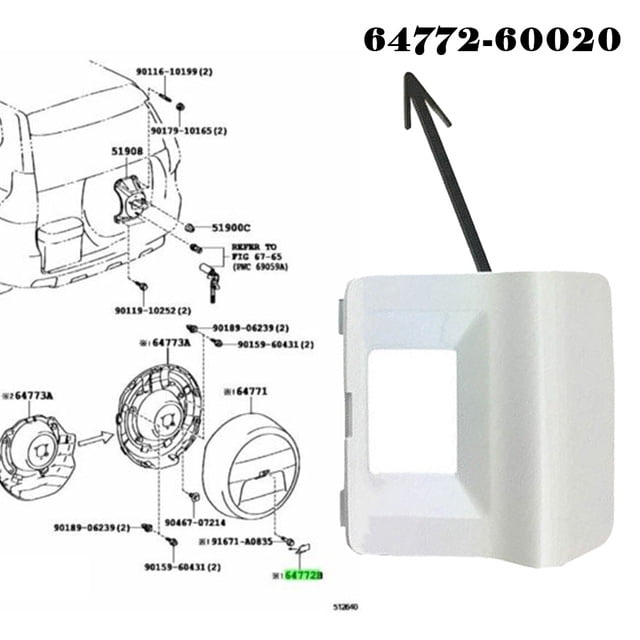 White-Tailgate Spare Tire Camera Cover for Toyota, Land, Cruiser, Prado ...