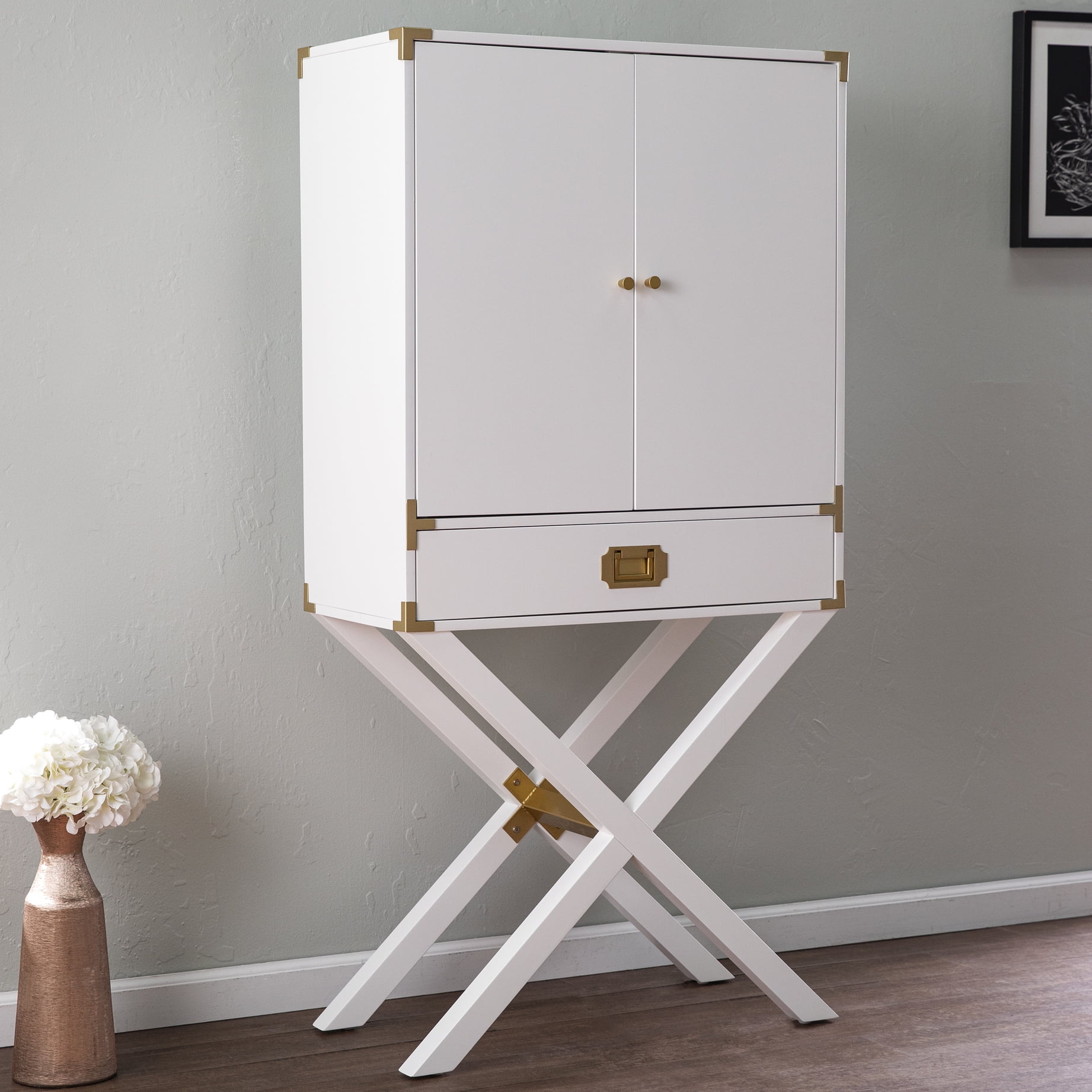 White Tall Bar Storage - Chic And Functional For Your Home Spacious ...